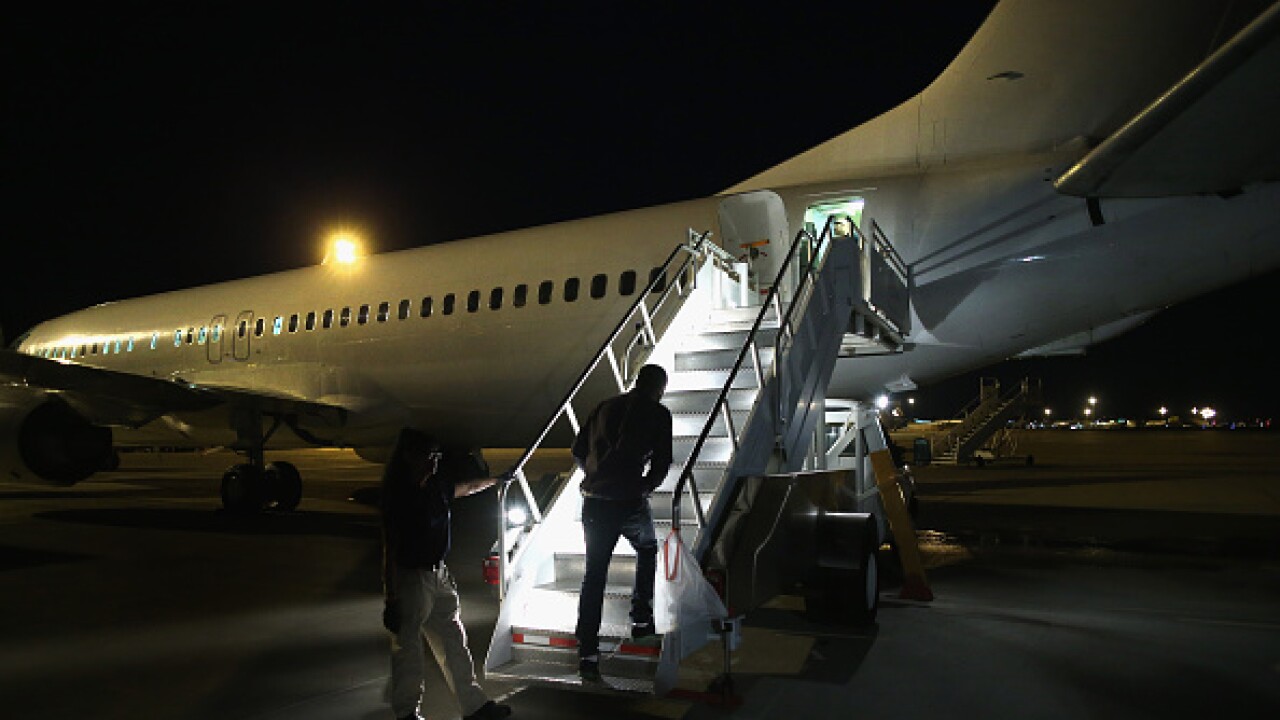 Deported immigrants get their last flight on 'ICE Air'