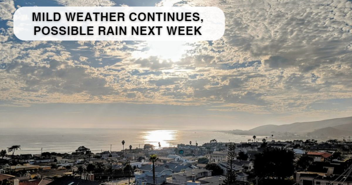 Cloudy and windy to start, mild through the weekend ahead of a rain chance