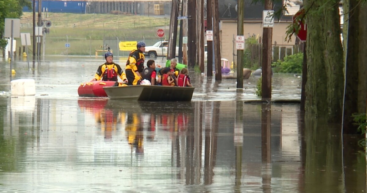 Residents rescued by boat after severe flooding in Barberton