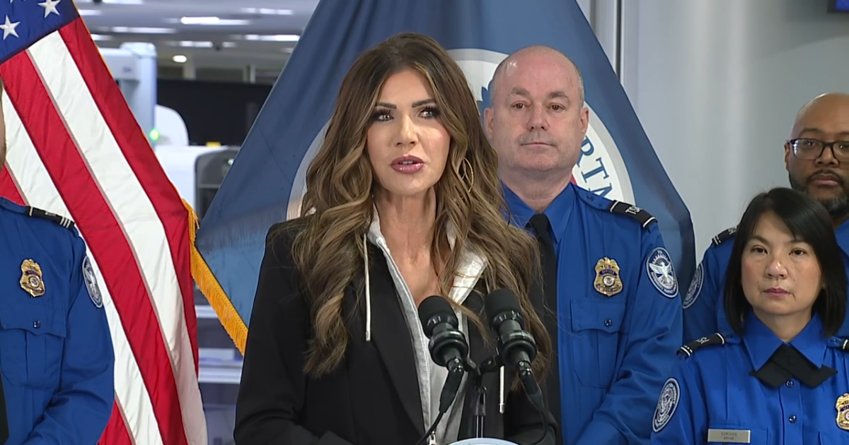 Homeland Security Secretary Noem awards bonus checks to select TSA agents