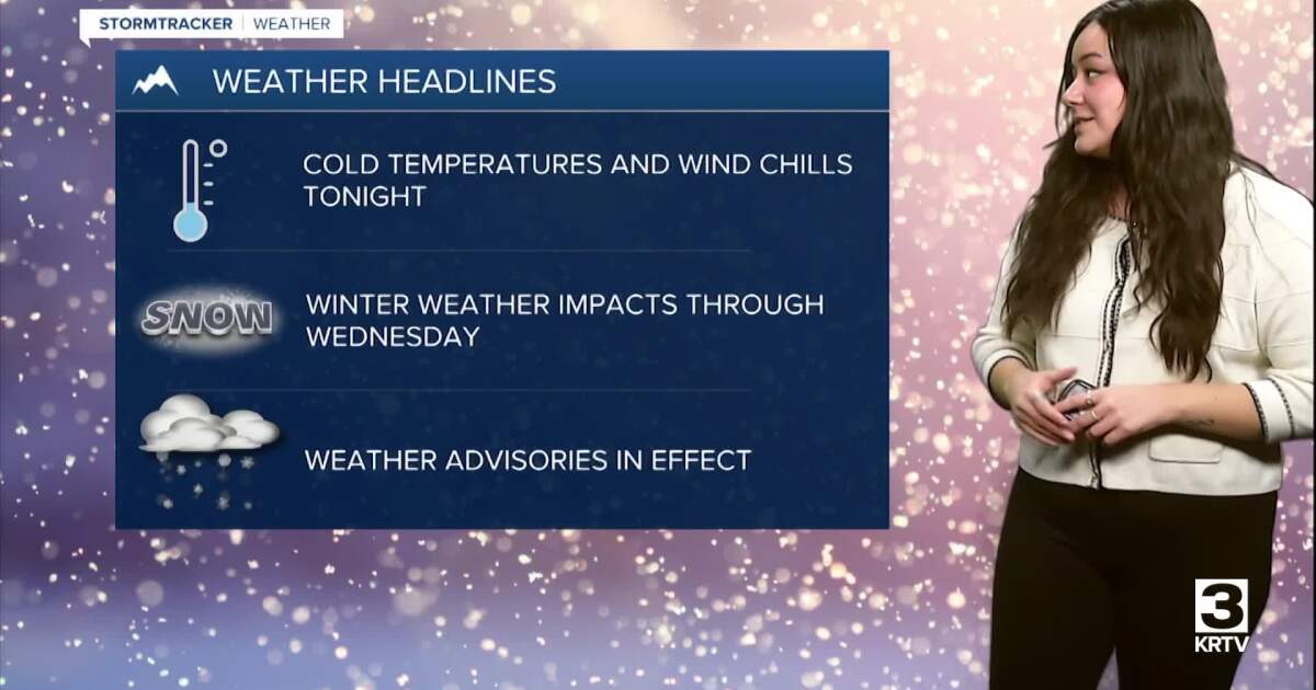 Sub-zero temperatures and accumulating snow