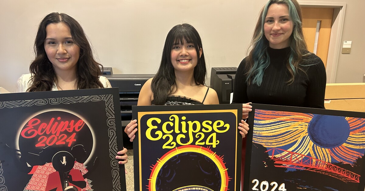 Art students' eclipse posters to be showcased throughout the city for big event