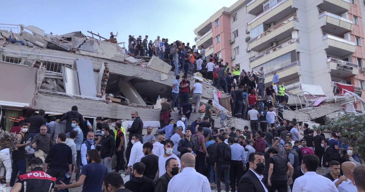 Quake strikes Turkey and Greek island, killing at least 14