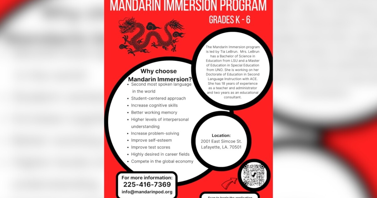 Mandarin Immersion program making a comeback