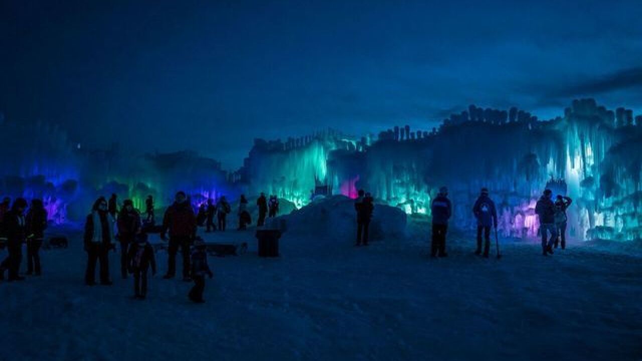 Frozen fortress growing in Lake Geneva