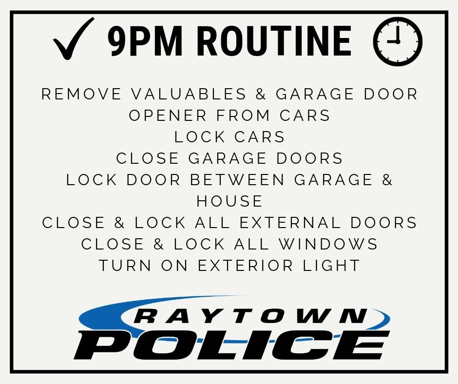 More police stations starting a '9 p.m. Routine' to remind people to ...