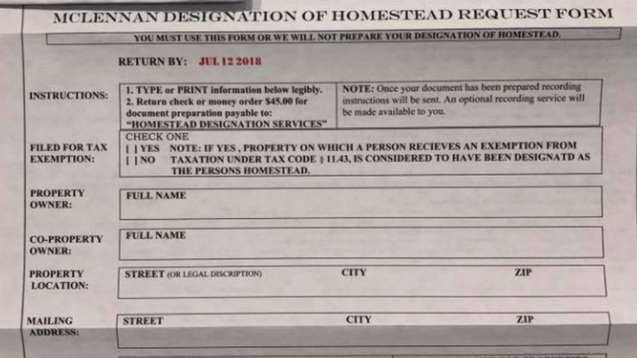 Fake application form costing some homeowners money