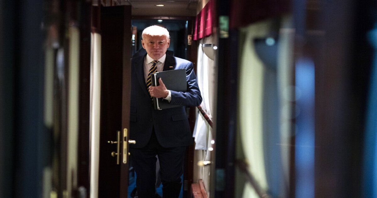 Inside President Biden’s long train ride to and from Kyiv