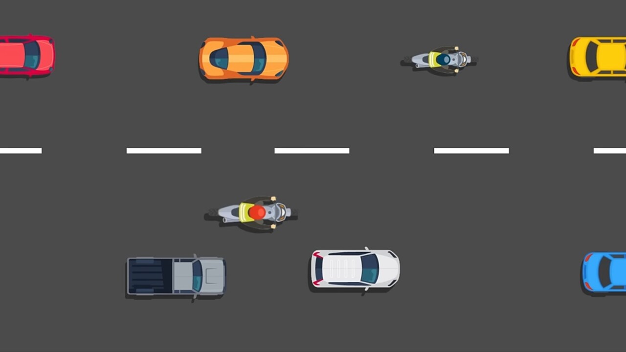 Can you explain part of the new motorcycle filtering law "in the same ...