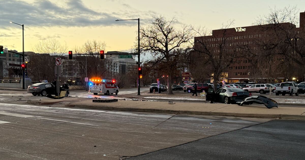 5 transported to hospital after Denver crash Saturday morning