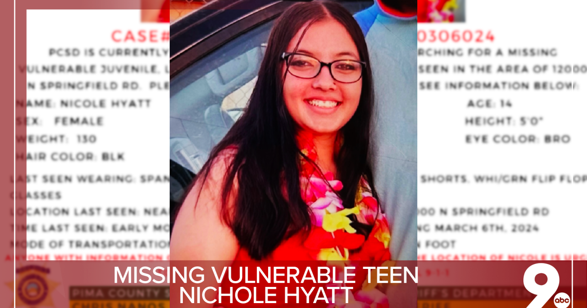 Pima County Sheriff's Department searching for missing 'vulnerable' teen
