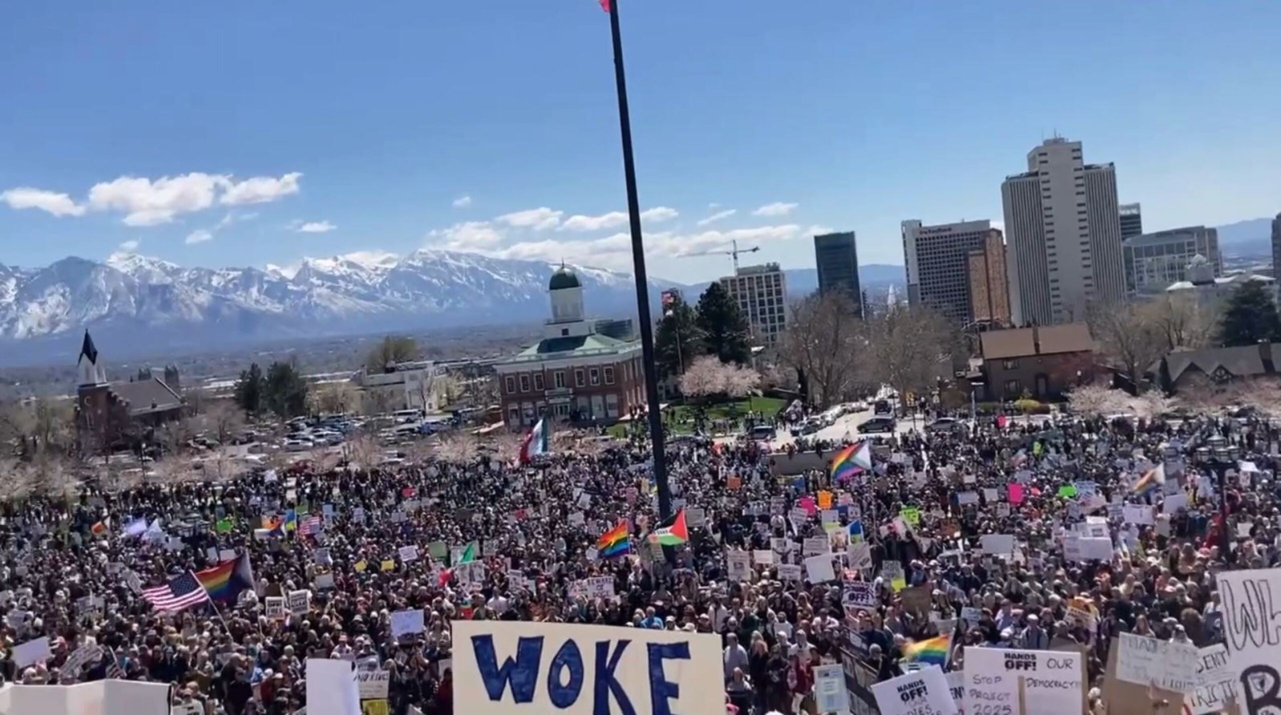 Utahns join nationwide 'Hands Off' protest movement en masse