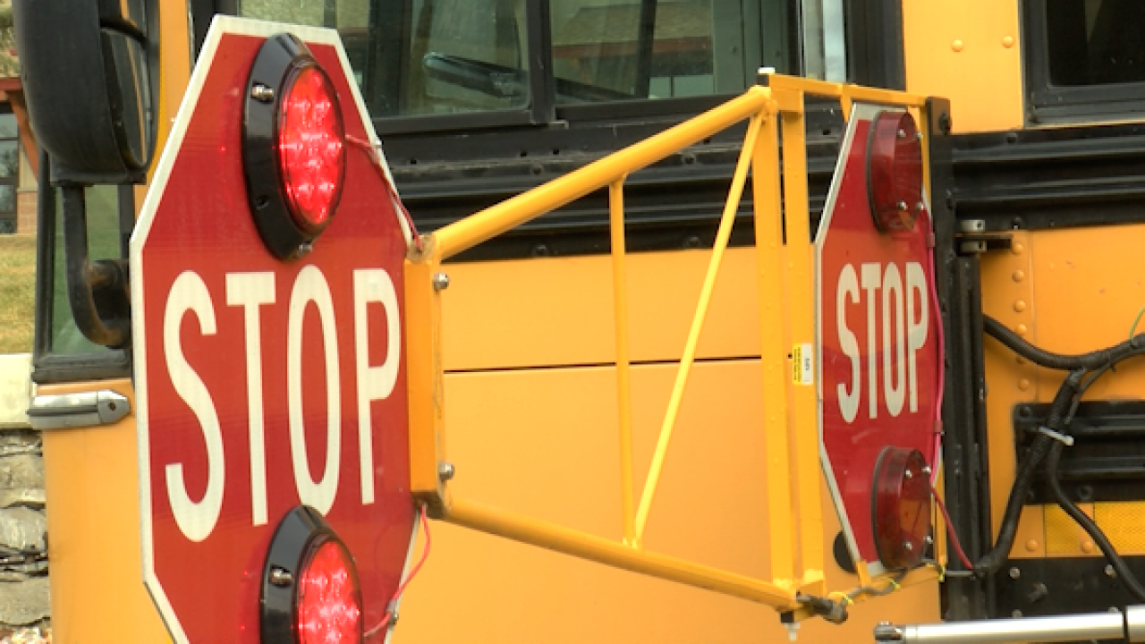 Extended school bus stop signs making roads safer in Bigfork