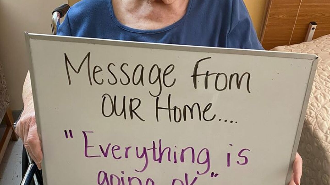 Nursing home posts photos of residents with messages for their families