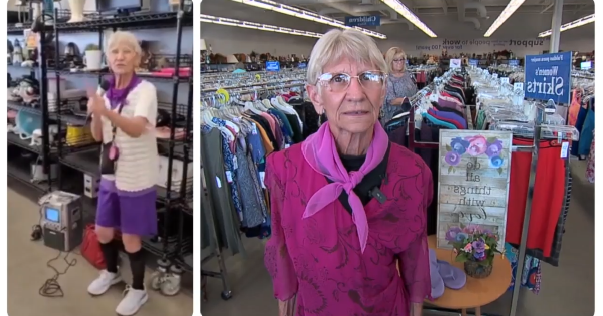 77-year-old goes viral after singing at Goodwill store