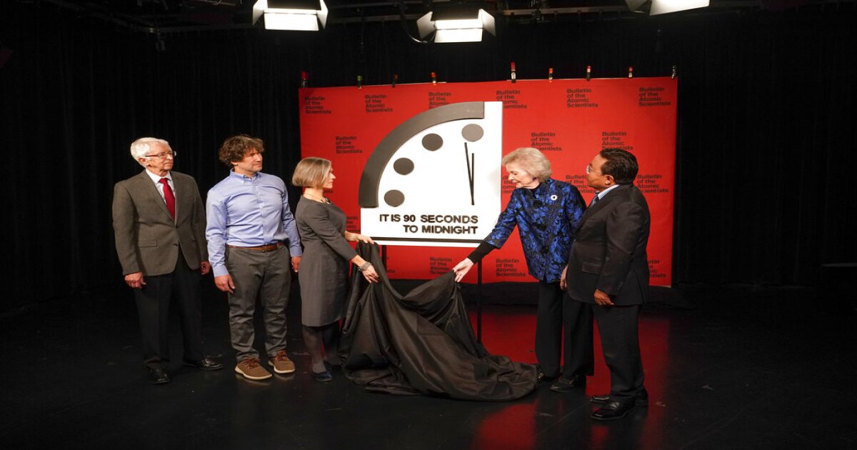 Scientists tick Doomsday Clock 10 seconds closer to midnight