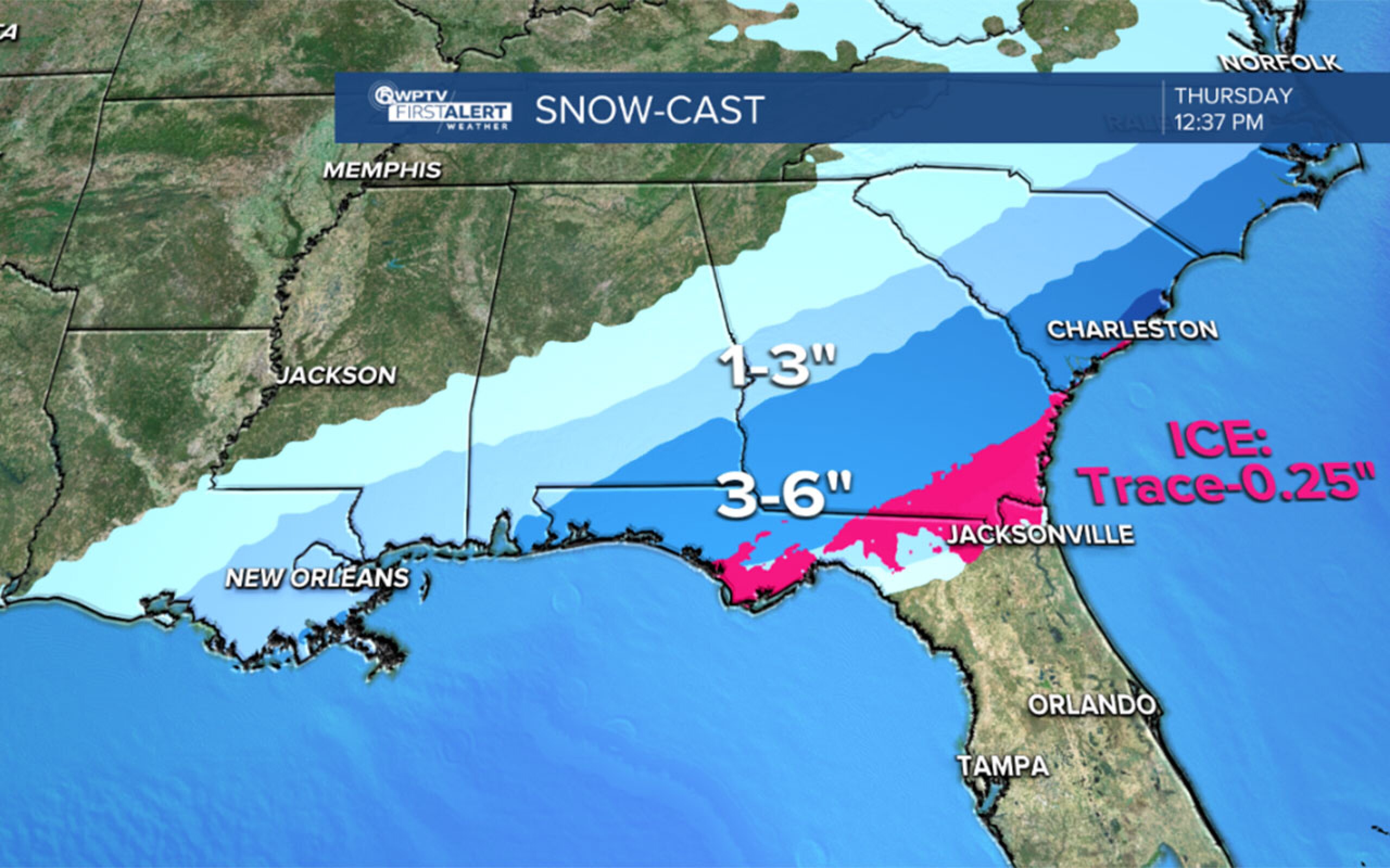 SNOW IN FLORIDA: Winter storm sweeps across Panhandle