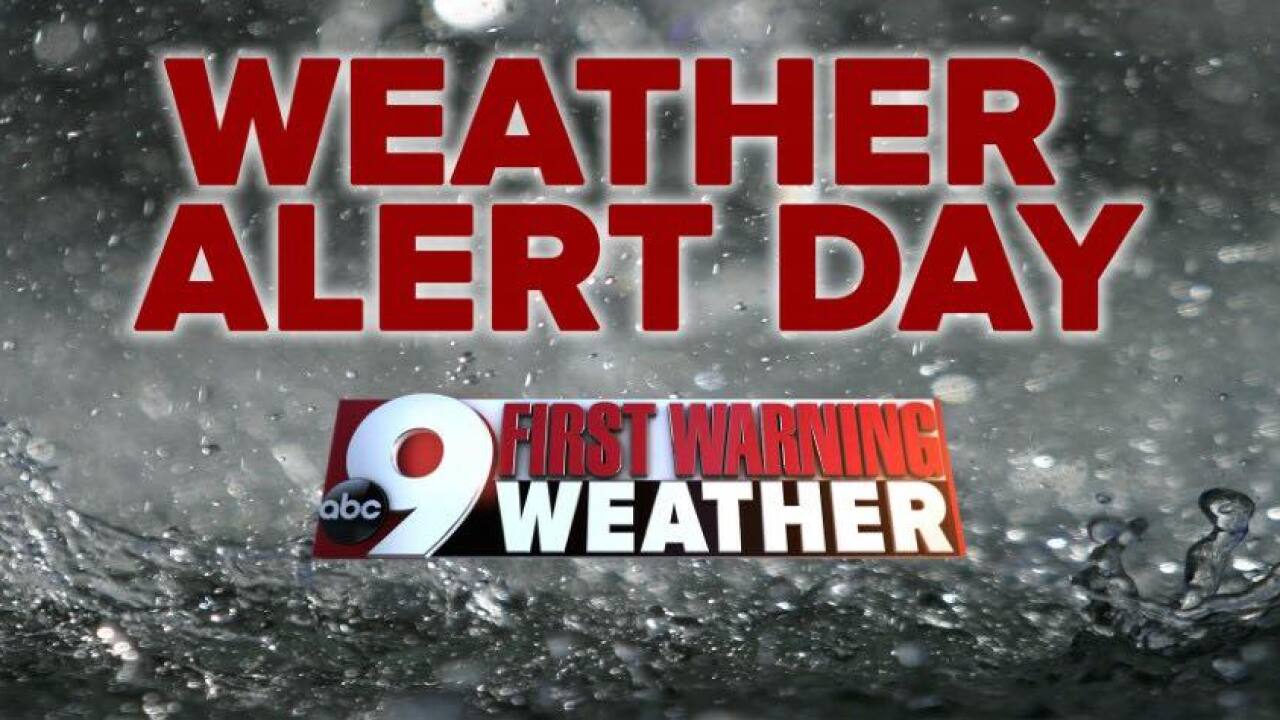 What does a 9 First Warning Weather Alert Day mean?