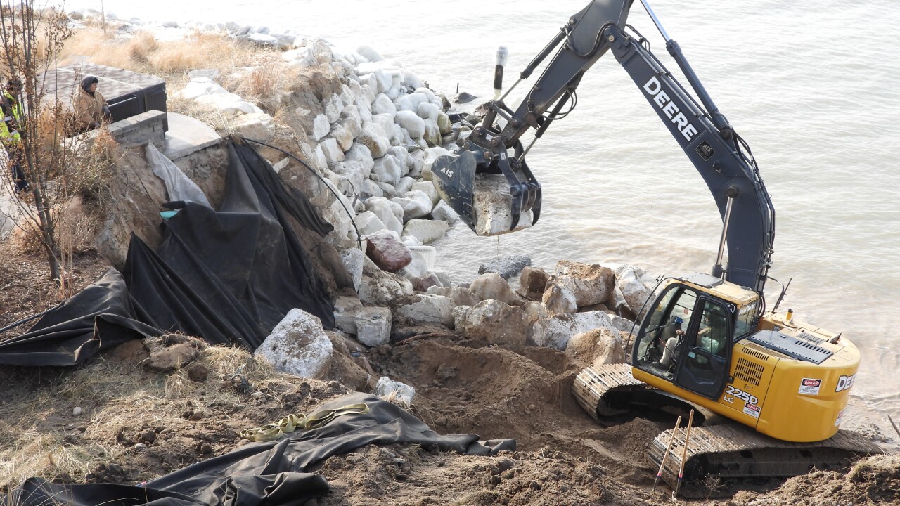 10K tons of limestone being brought to lakeshore for erosion control
