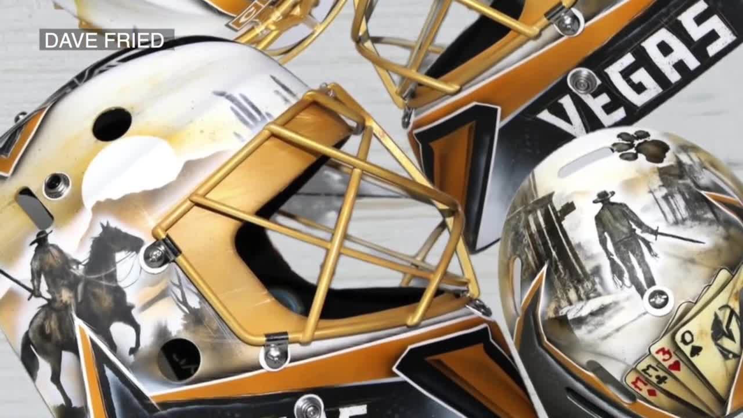 Golden Knights goalie Adin Hill honors late mentor with custom helmet ...