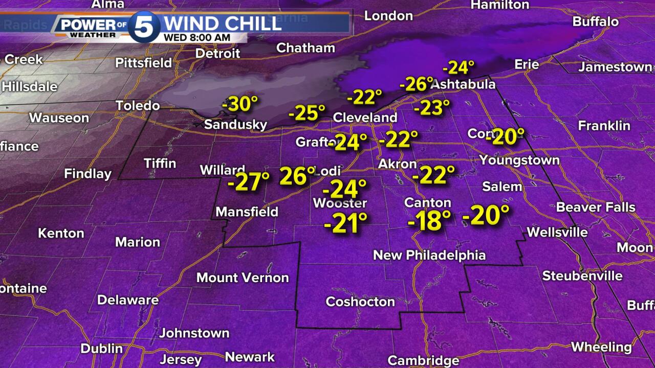 Wind Chill Warning issued for most of Northeast Ohio as brutally cold ...