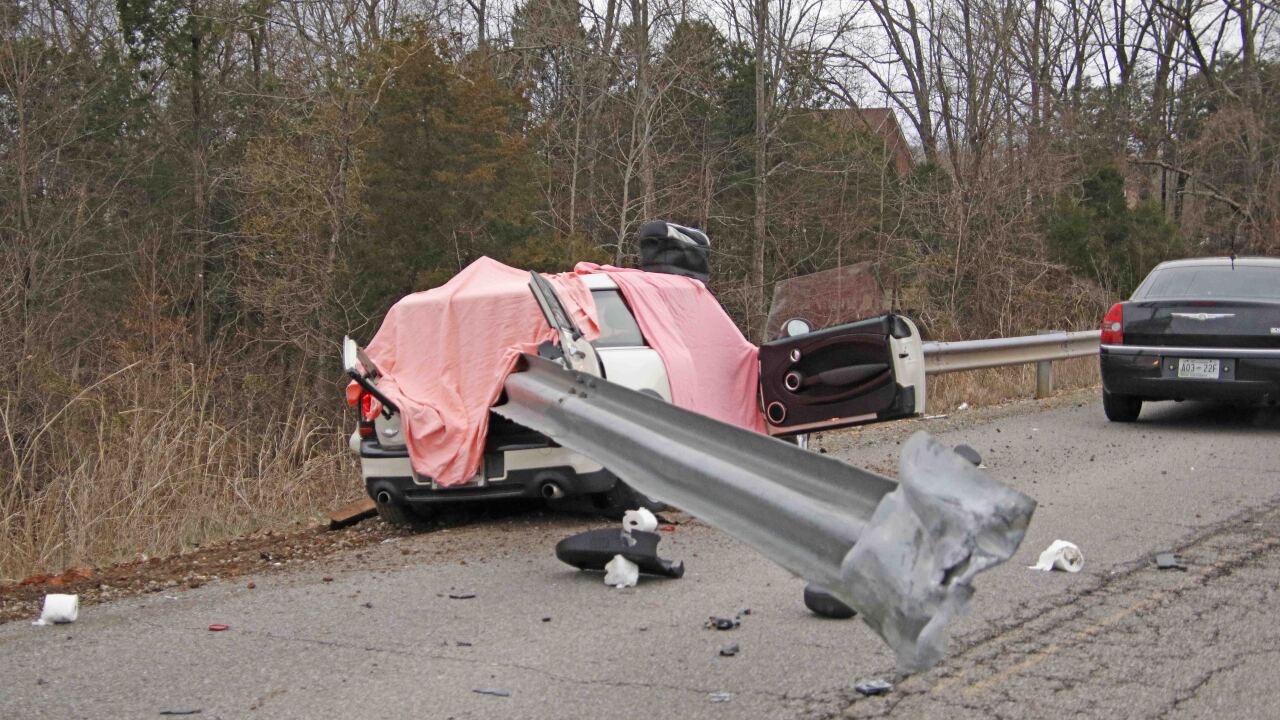 One dead after guard rail penetrates car during collision