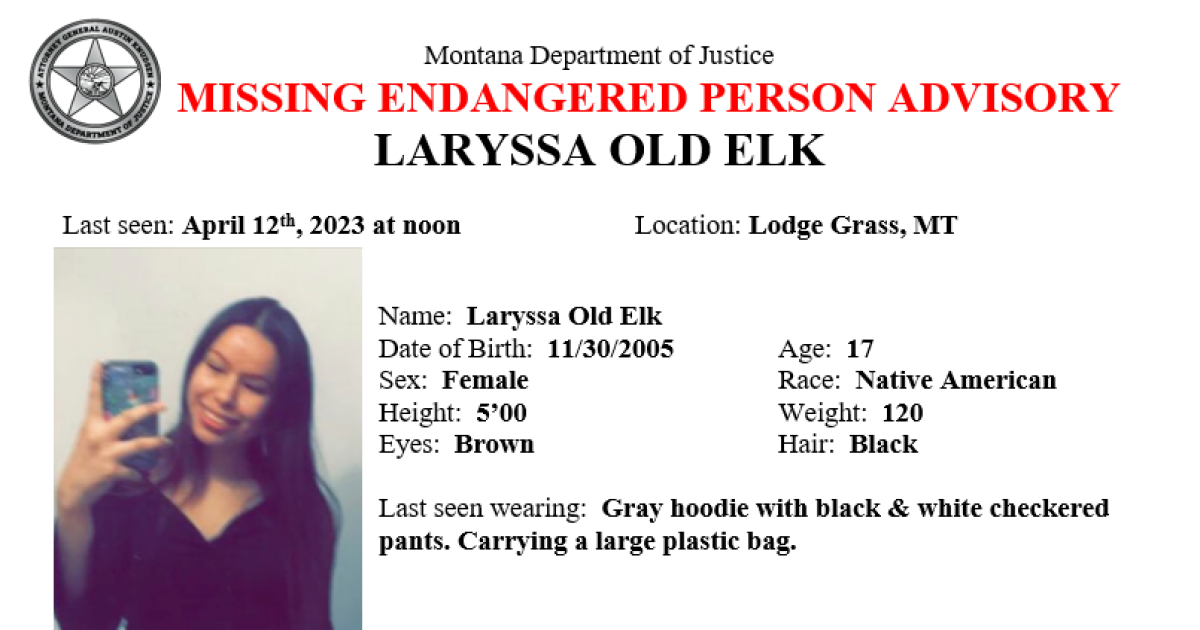 Missing-Endangered Person Advisory issued for Lodge Grass teen