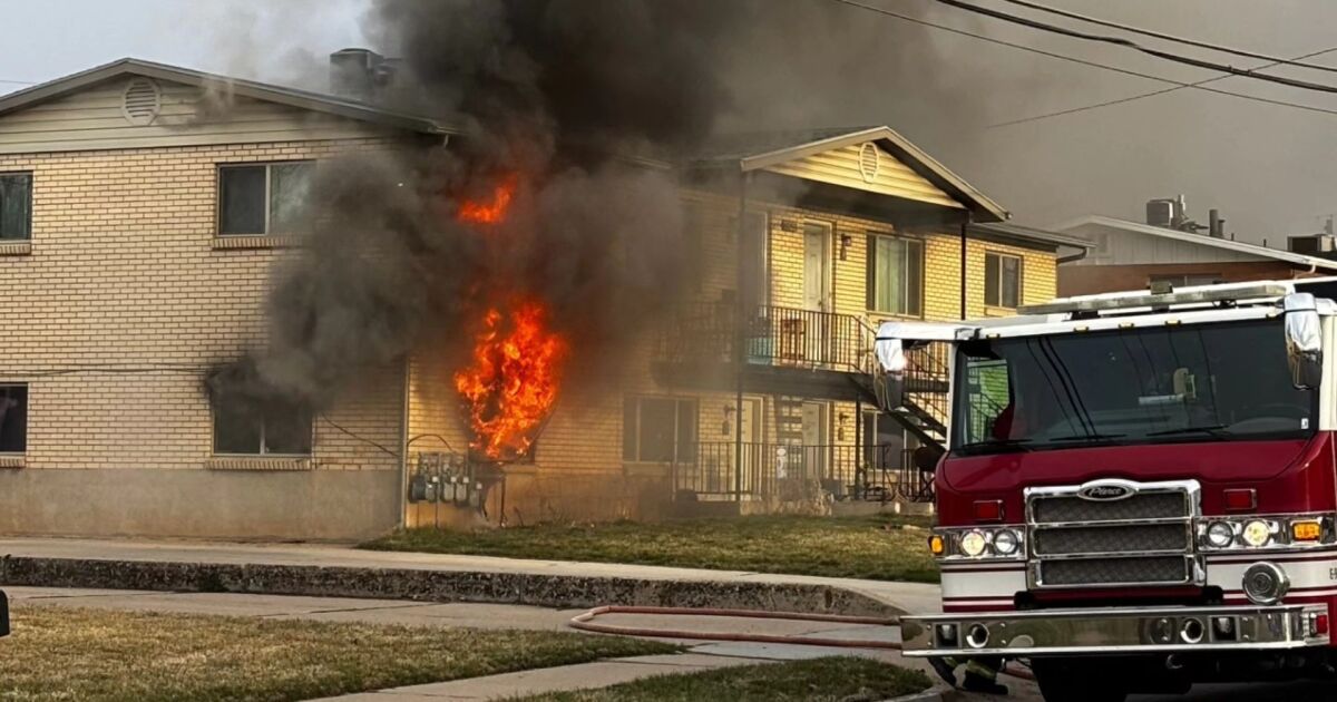 Apartment fire in Layton possibly caused by cigarette ashes