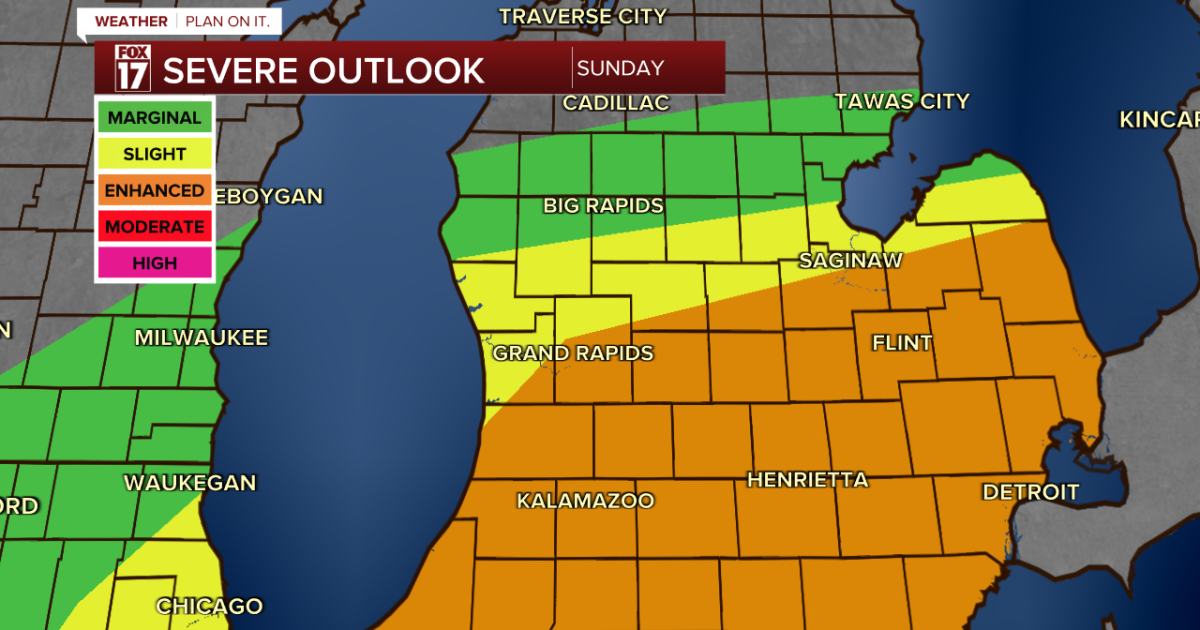 Severe storms likely in West Michigan through 8 p.m.