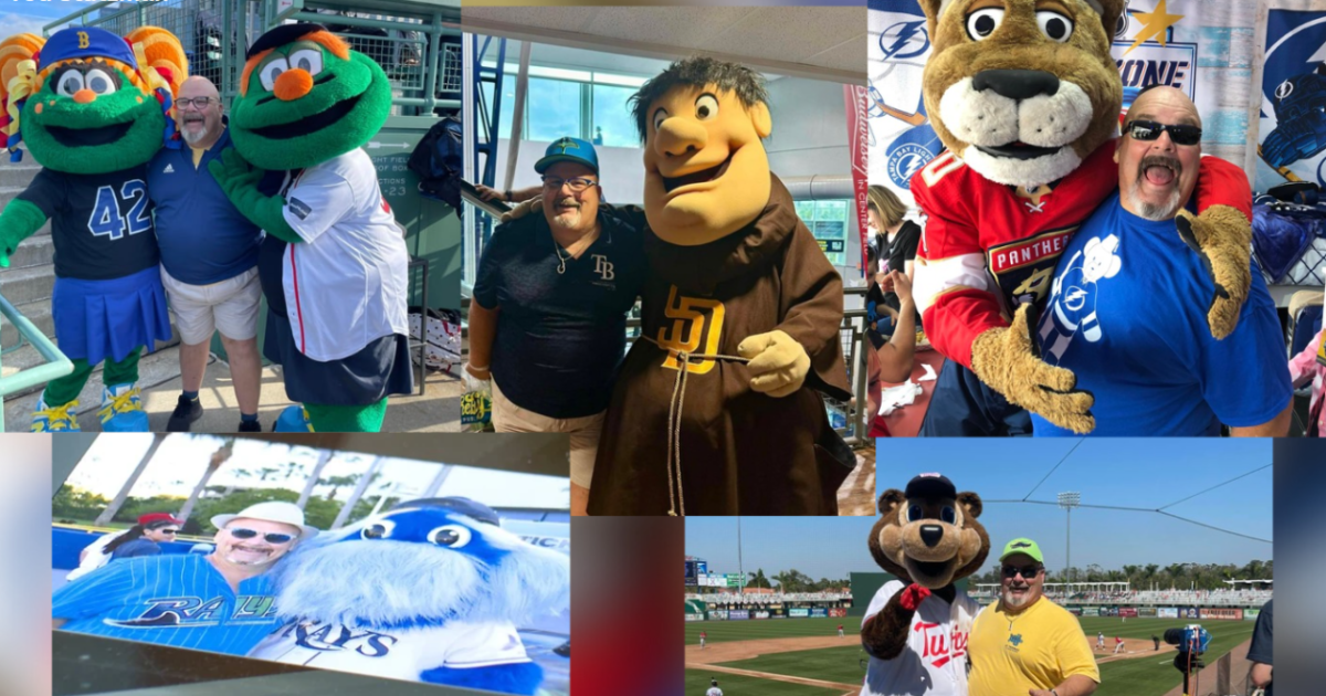 Mascot mania: Florida man seeks world record for most photos with team ...