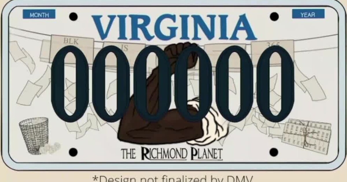 DMV offers Richmond Planet newspaper license plate