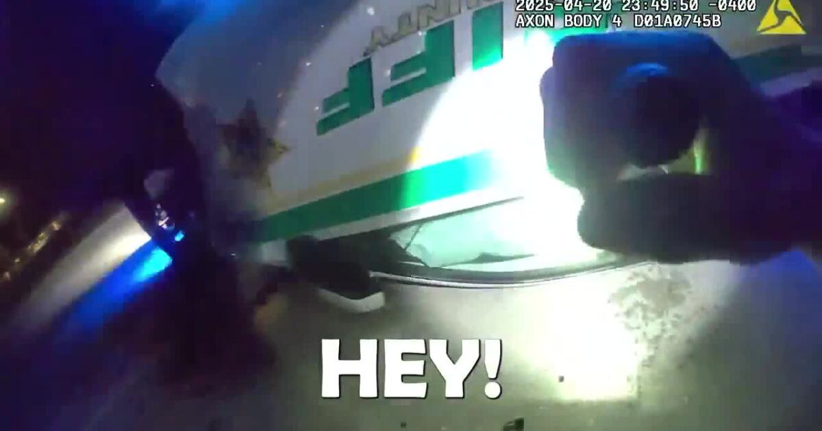 VIDEO: Video shows deputy patrol car flipped after head-on collision