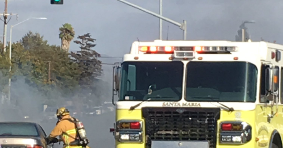 Santa Maria Fire Department responds to vehicle fire