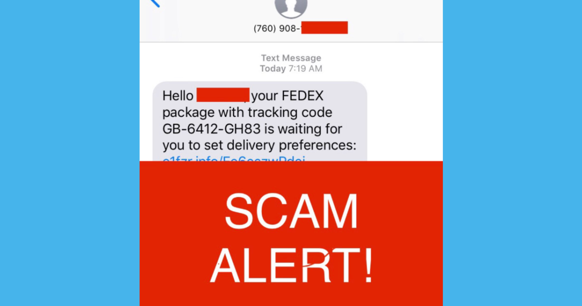 Scam Alert: police warn about fake FedEx delivery text messages