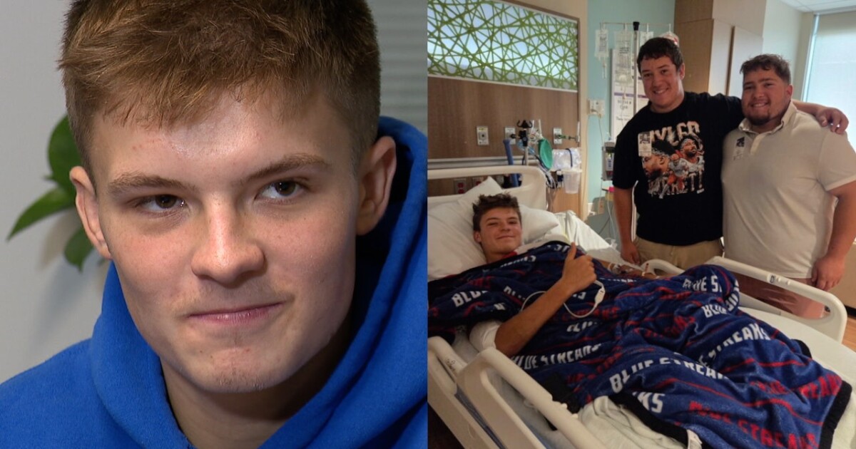 Lake HS football player talks about recovery from serious kidney injury