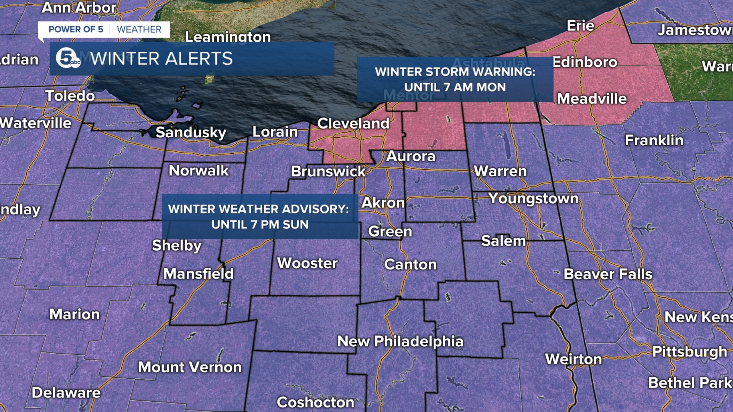 The winter weather advisory expanded and upgraded to a winter storm warning