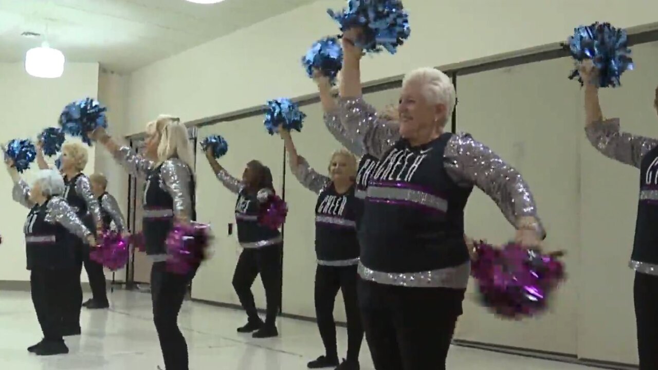 This senior-citizen cheerleading squad has lots of enthusiasm and it ...