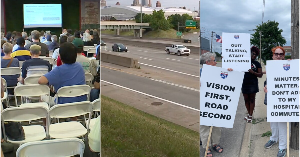 MDOT holds meeting about huge I-375 project, picketers demand more ...