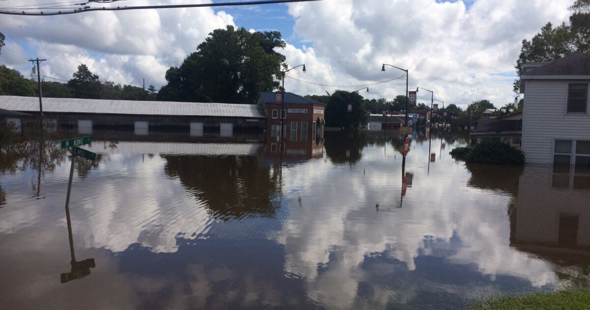 Cashie River causes major flooding in Windsor, North Carolina