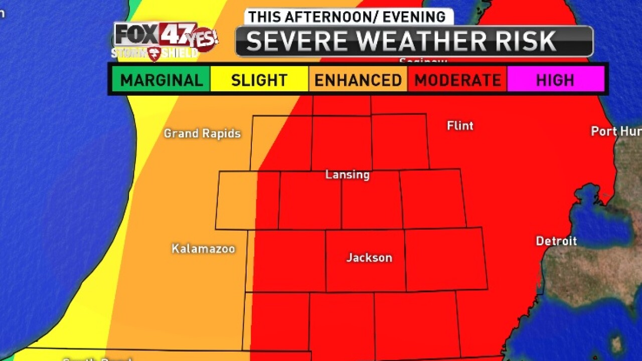 Strong to Severe Storms Likely This Afternoon