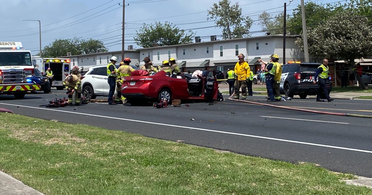 CCPD, CCFD working a three vehicle crash off Holly, Weber Rd.