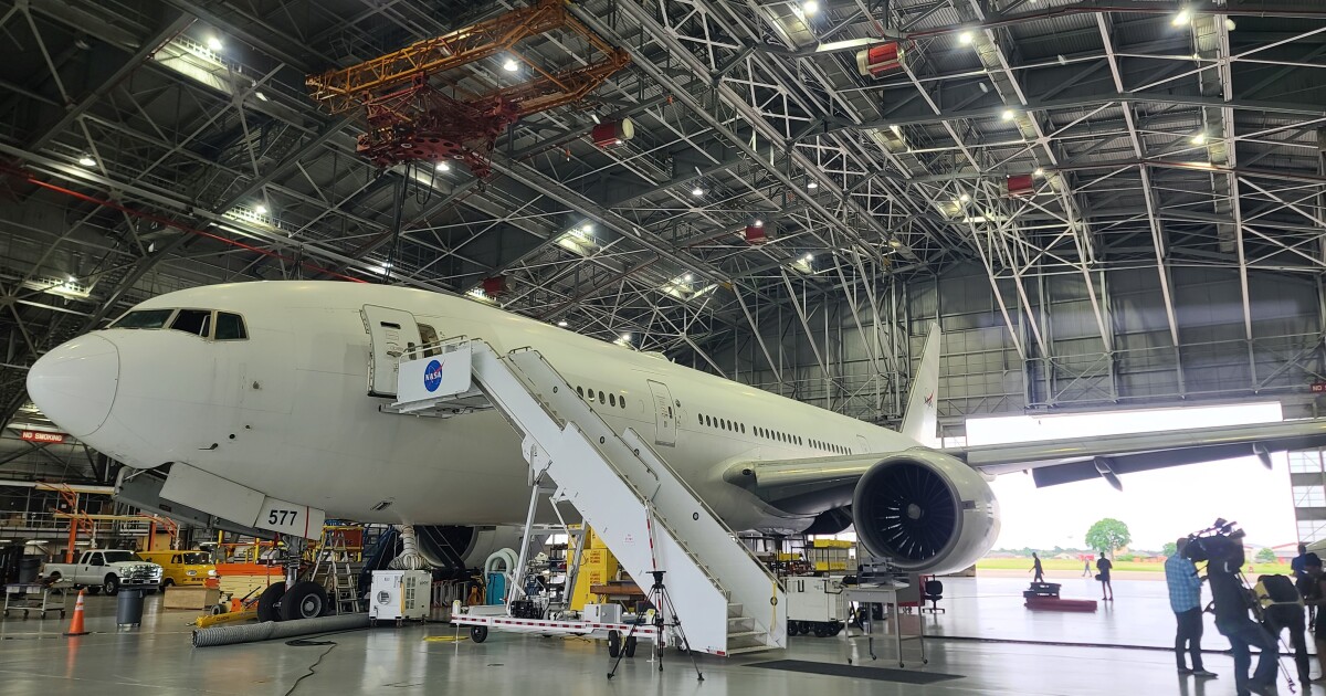 NASA Langley Research Center converts Boeing 777 into flying research lab