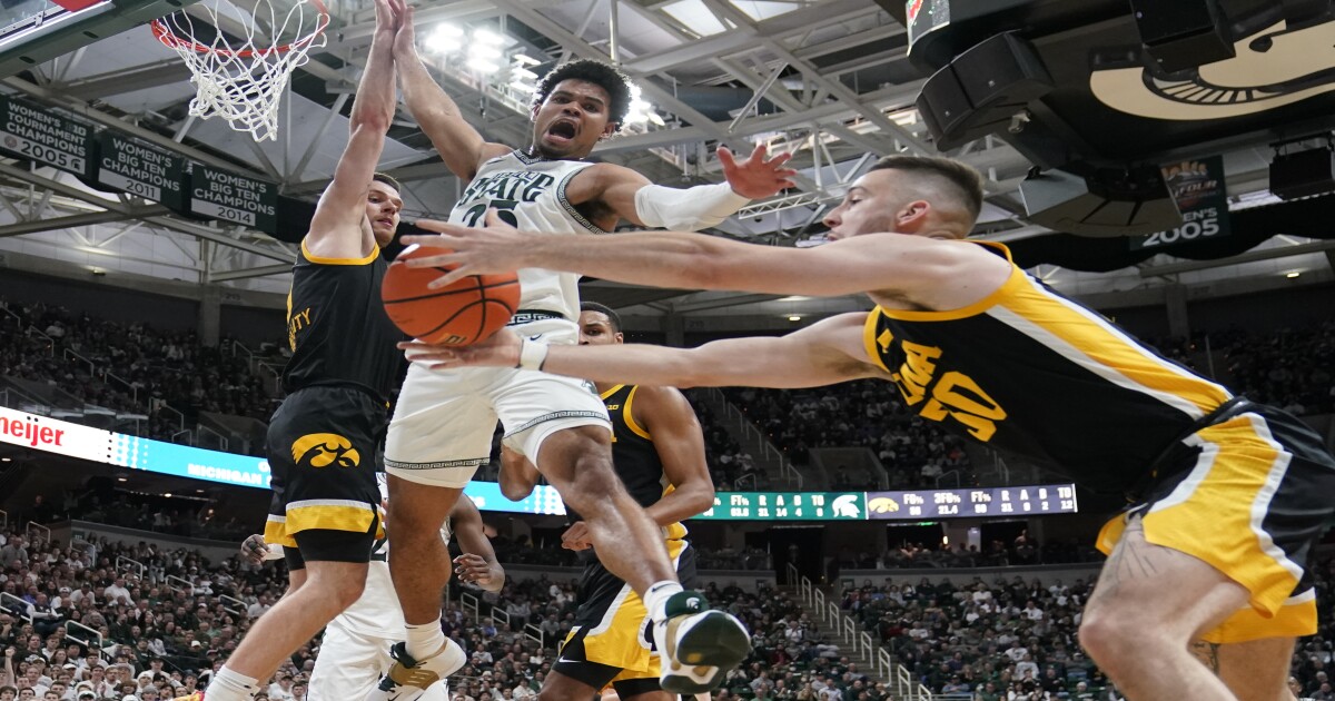 Michigan State edges Iowa 63-61 with late buckets