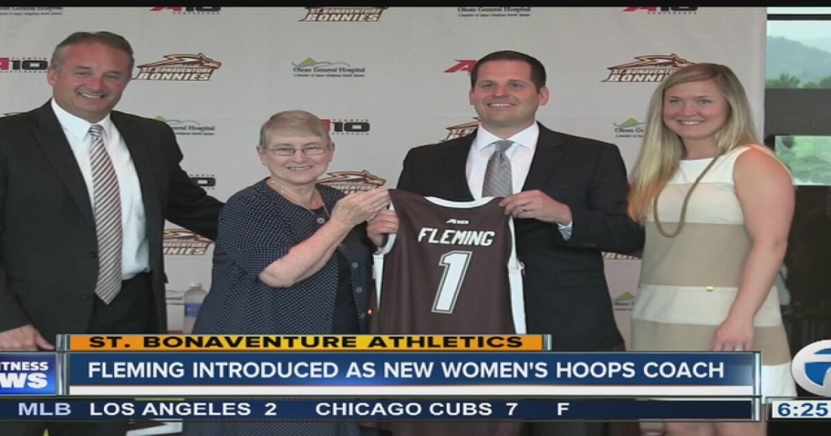 Bonnies introduce Fleming as coach