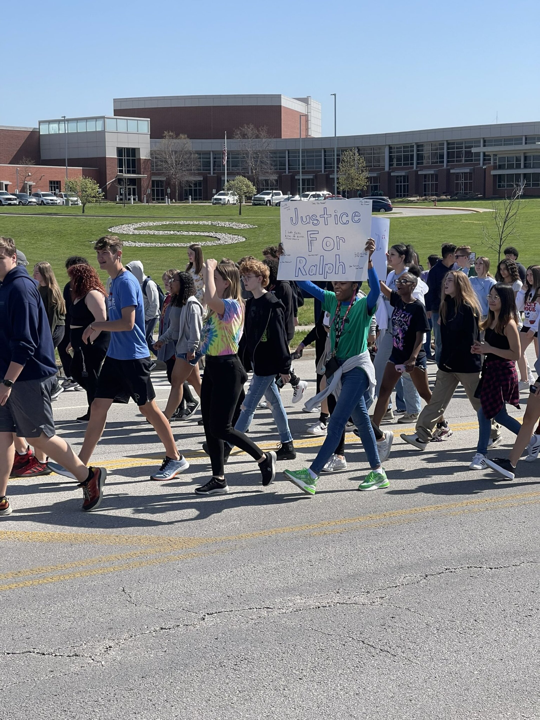 Hundreds of Staley High School students, staff walk in support of Ralph Yarl