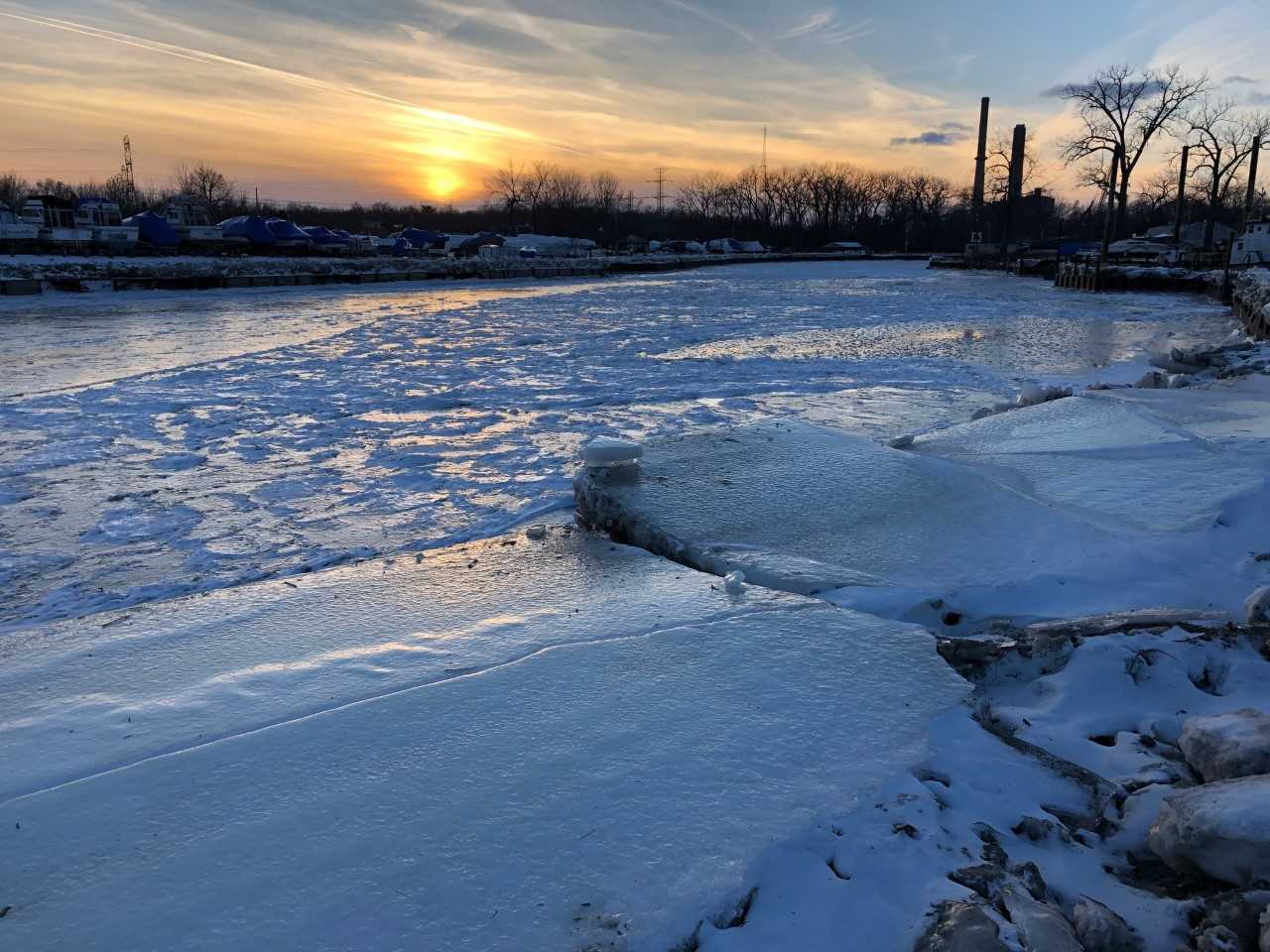 Photos: Rivers, Lake Erie frozen after frigid temperatures