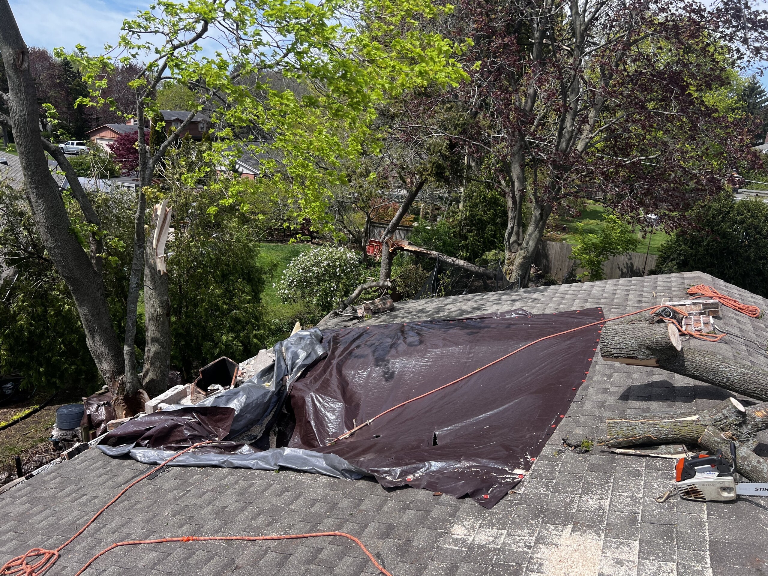 Wind Point family narrowly escapes tragedy after tree crashes through ...