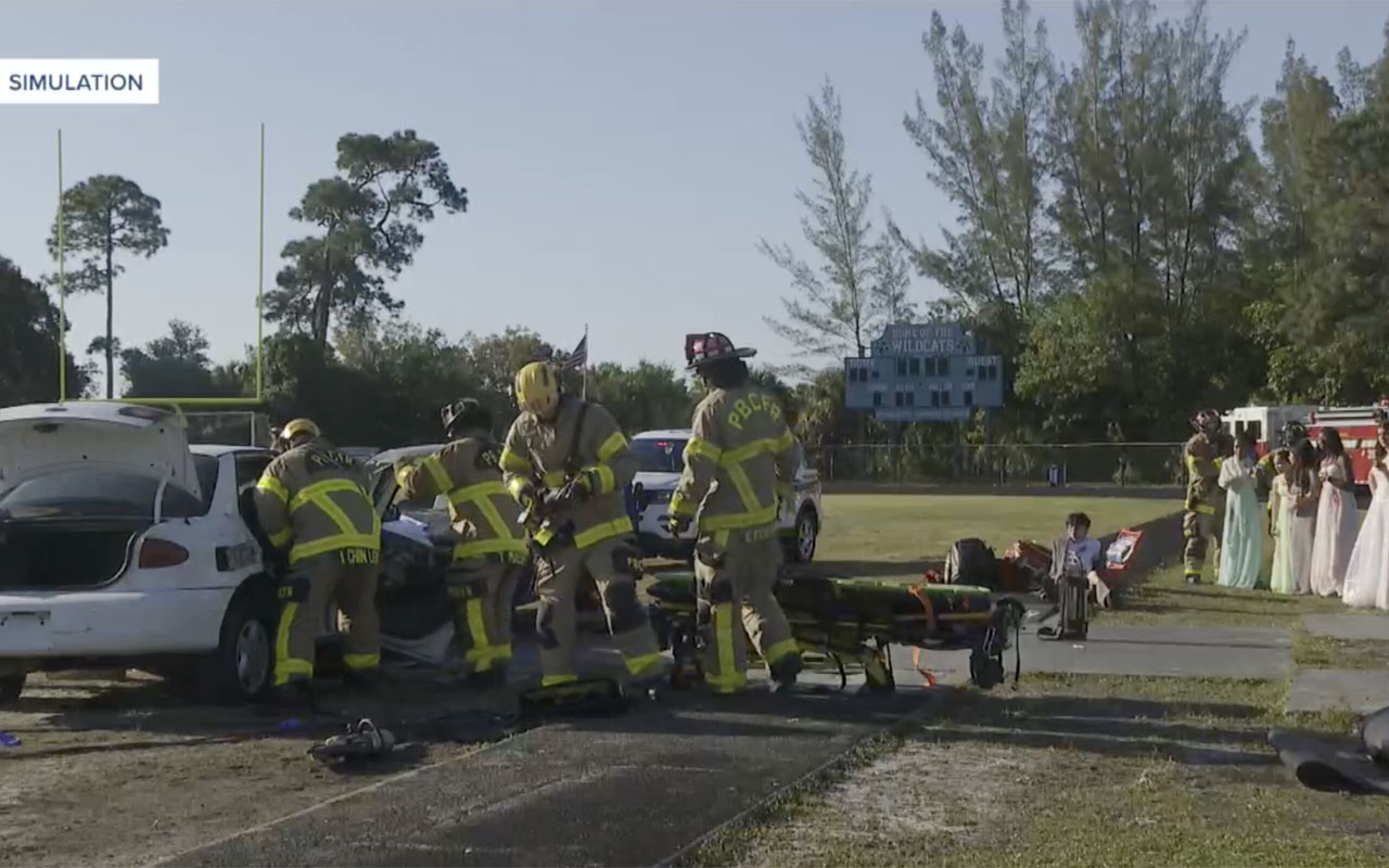 Why students at this school watched 'horrific' car crash reenactment