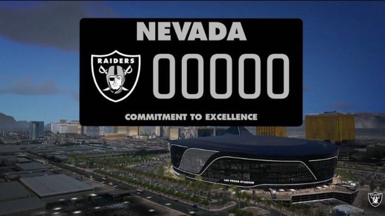 PHOTOS: Las Vegas Raiders license plate prototype