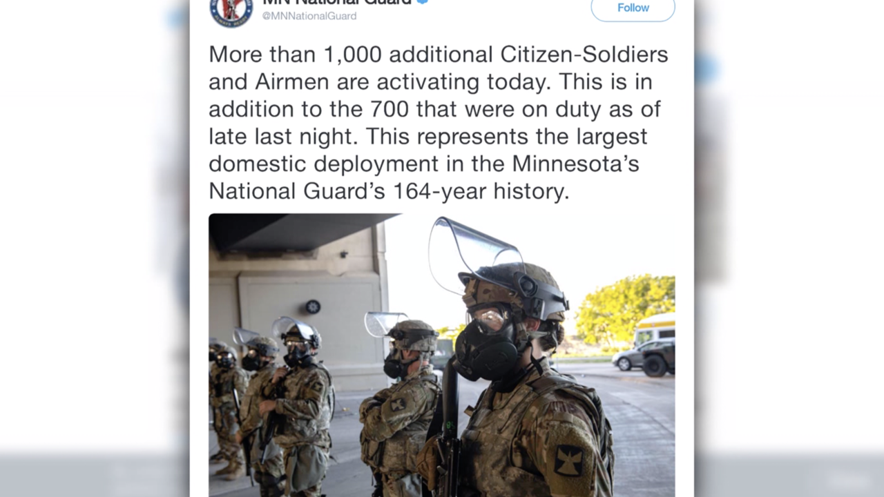 Minnesota governor activates ‘full mobilization’ of state’s National Guard